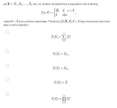 solved let x x1 x2 x bei i d random variables