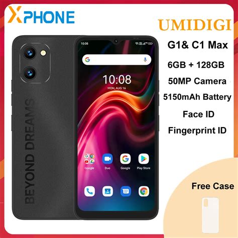 UMIDIGI G1 C1 Max Android 12 Unisoc T610 Octa Core 4G Celular 50MP
