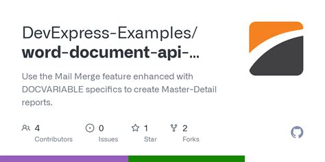 github devexpress examples word document api create master detail report use the mail merge