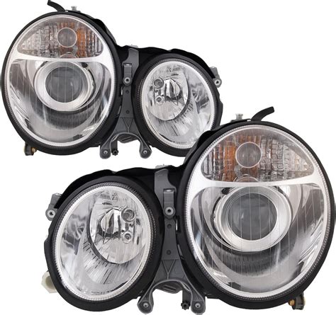 Amazon HEADLIGHTSDEPOT Chrome Housing Halogen Projector Headlights