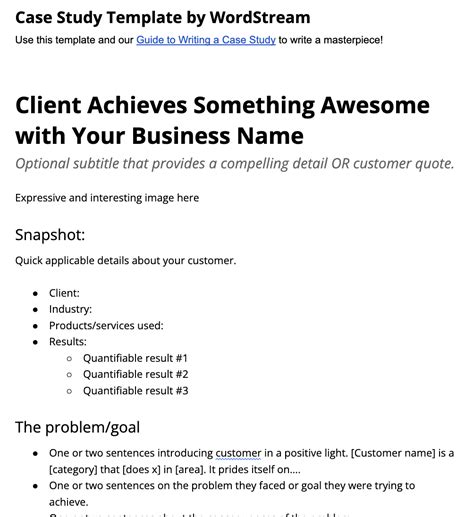 Case Study Outline