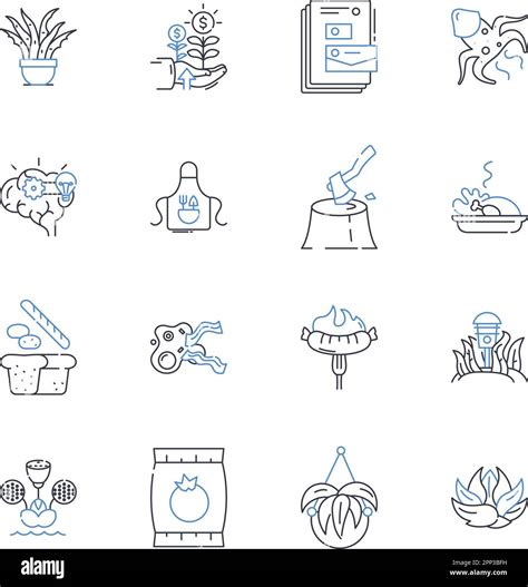 Automotive Manufacturing Line Icons Collection Assembly Production