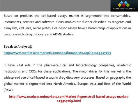 Ppt Cell Based Assays Market Estimated Worth Million Usd By