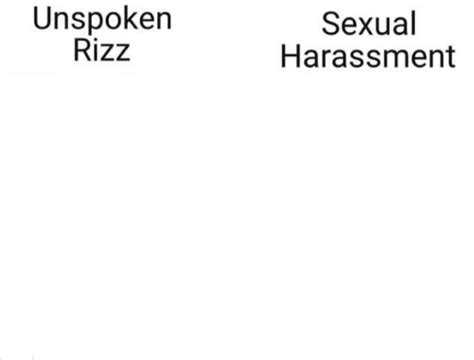Unspoken Rizz Vs Sexual Harassment Meme Generator