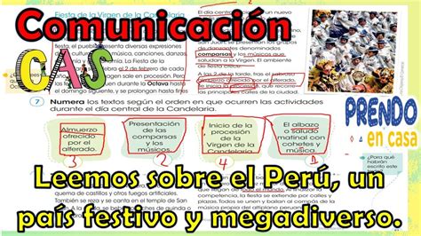 Leemos sobre el Perú un país festivo y megadiverso semana 35 día 5