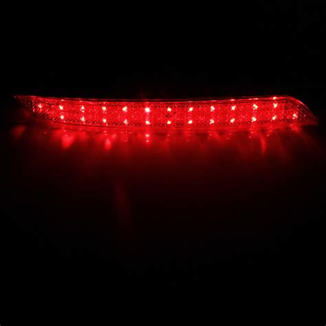Angrong X Red Lens Rear Bumper Reflector Led Brake Reverse Light For