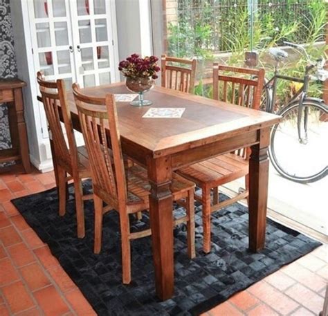 Mesa Jantar Retangular Ladrilhos Madeira Demolição Peroba R 999 00