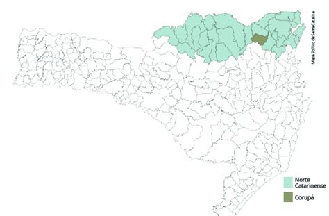 Localiza O Do Munic Pio De Corup No Estado De Santa Catarina