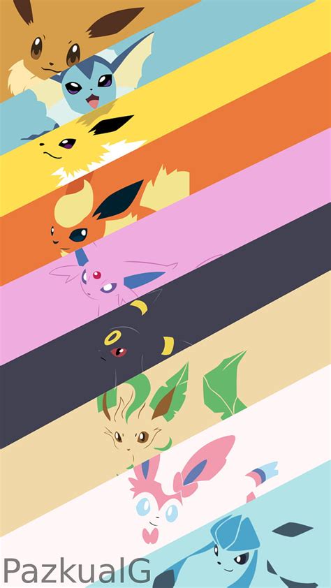 Eeveelutions Eevee Espeon Evoluciones Leafeon Pokemon Ubreon