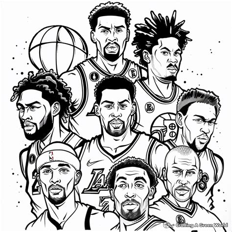 NBA Basketball Coloring Pages Free Printable Worksheets Library