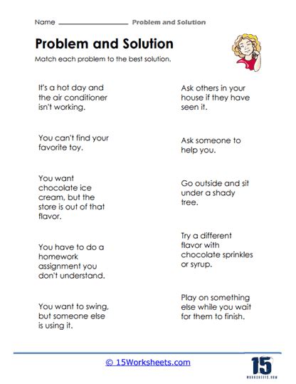 Problem And Solution Worksheets 15 Worksheets