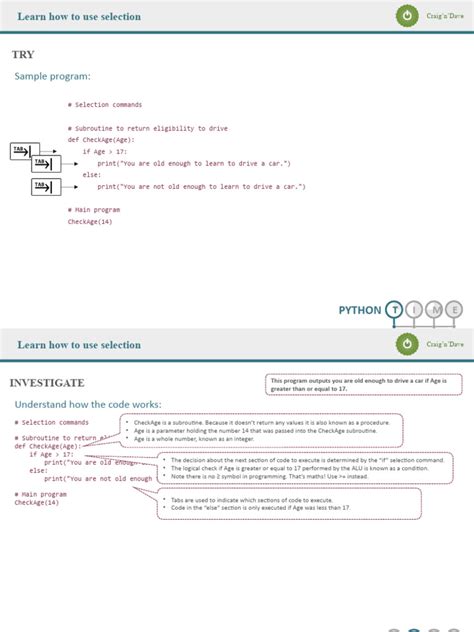 python objective 02 learn how to use selection workbook pdf parameter computer