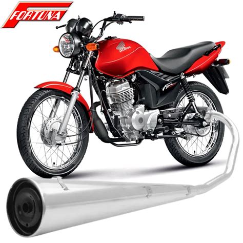 Escapamento fortuna cg fan 125 2009 até 2014 modelo original no Shoptime
