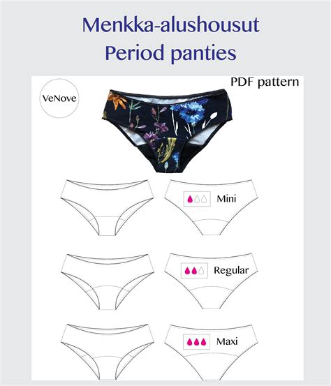 Majtki menstruacyjne szablon do pobrania i materiały