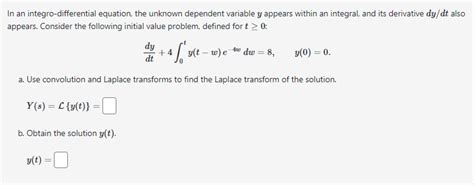 solved in an integro differential equation the unknown