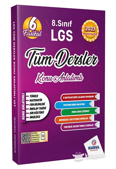 2023 8 Sınıf LGS Tüm Dersler Konu Anlatımlı Set Kurul Yayıncılık