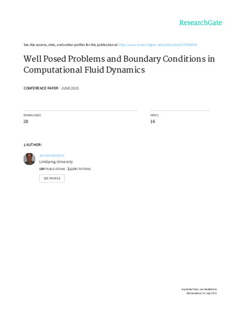 pdf well posed problems and boundary conditions in computational fluid dynamics invited