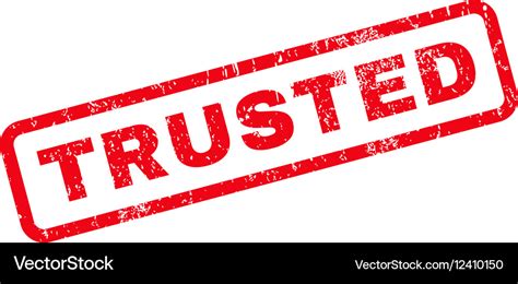 Trusted Rubber Stamp Royalty Free Vector Image