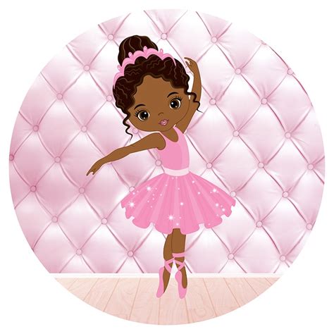 Painel D Festa Redondo Malha Sublimado Bailarina Morena Shopee