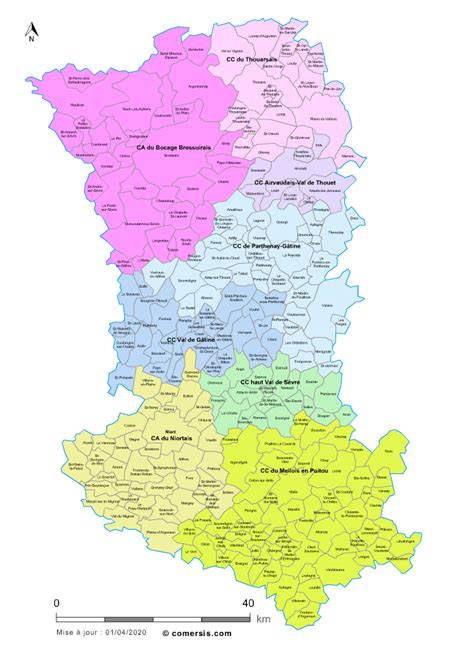 Carte Des Intercommunalit S Des Deux S Vres Avec Communes