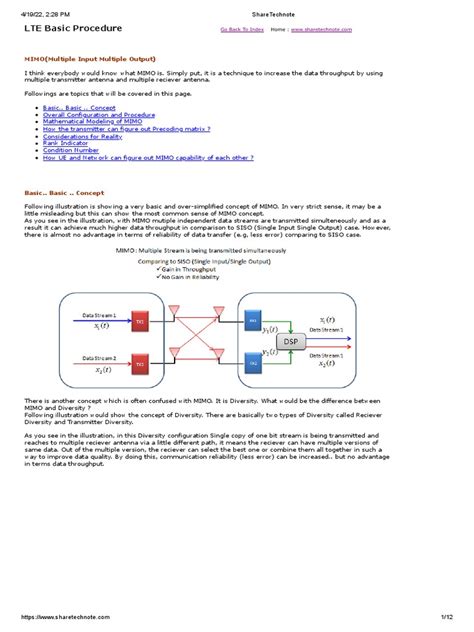 lte basic procedure mimo multiple input multiple output pdf mimo matrix mathematics