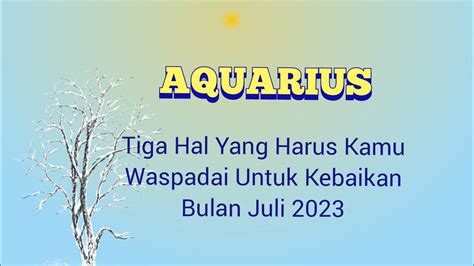 Aquarius Tiga Hal Yang Harus Kamu Waspadai Untuk Kebaikan Bulan