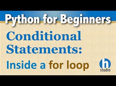 Python Conditional Statement Inside A For Loop YouTube