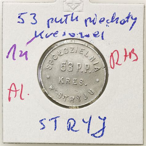 Stryj 1 złoty Spółdzielni 53 Pułk Piechoty Strzelców Kresowych