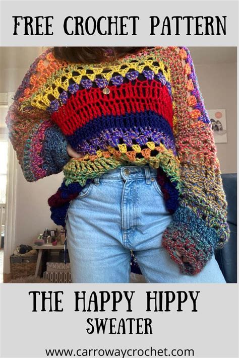 The Happy Hippy Sweater Pattern Carroway Crochet Hippie Crochet