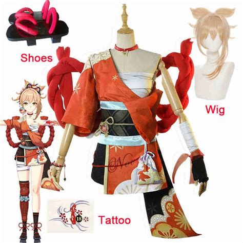 Anime Kost Me Genshin Impact Naganohara Yoimiya Cosplay Kalte Per Cke