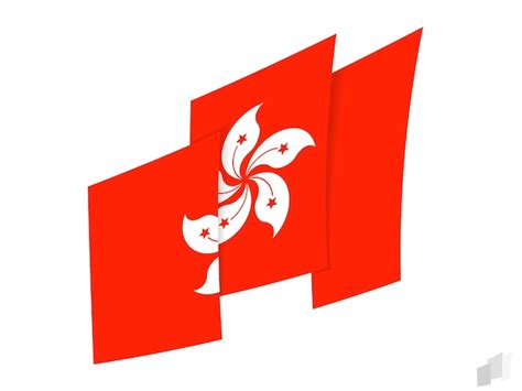 Premium Vector Hong Kong Flag In An Abstract Ripped Design Modern