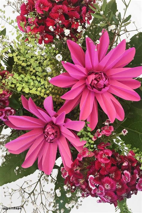 Gerbera Basteln Aus Tonpapier Vorlage Paper Flowers Gerbera