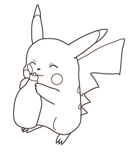Coloriage Pikachu à imprimer sur ColoriageEnfant