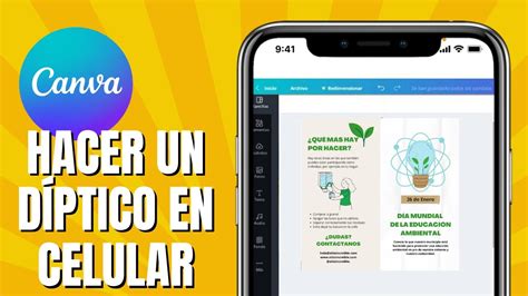 Cómo HACER Un DÍPTICO En CANVA En CELULAR Crear Un Folleto En Canva