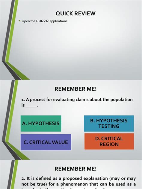 4th qtr 1 hypothesis testing cot pdf statistical hypothesis testing type i and type ii errors