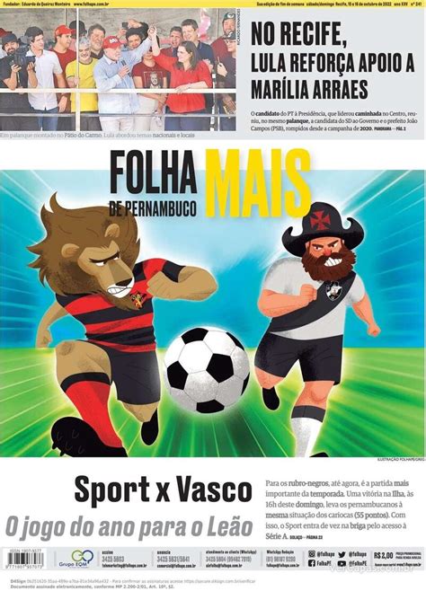 Capa Folha De Pernambuco Segunda 19 De Setembro De 2022