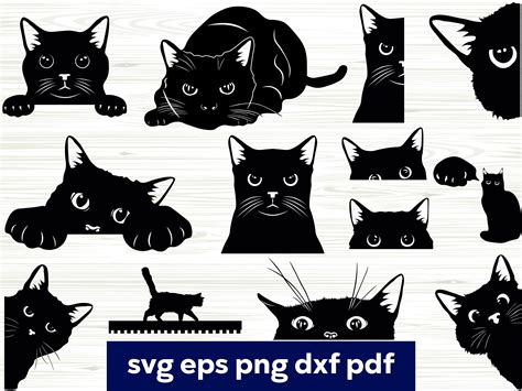 Cat SVG Black Cat Svg Cat Bundle Svg Peeking Cat Svg Etsy Denmark