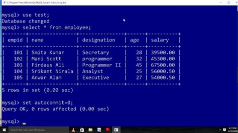 tcl commands in mysql for xii youtube