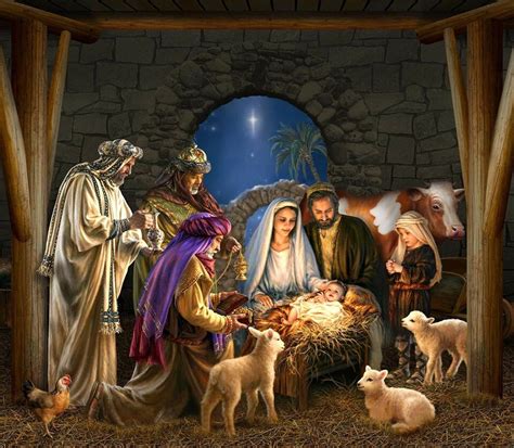 Christmas Nativity Scene Garage Door Cover Color Door Banner Billboard