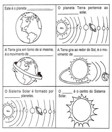 O sistema solar Cruzadinha para o 5º ANo Hora de Colorir