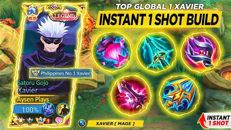 GLOBAL XAVIER 95 WINRATE NEW BRUTAL 1 SHOT BUILD AND EMBLEM MUST TRY