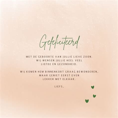 Felicitatiekaart Geboorte Jongen Met Slapend Kaartje2go