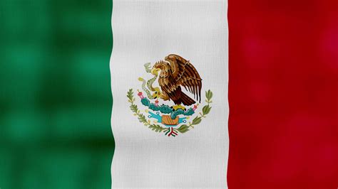 Mexico Flag Waving Cloth Perfect Looping Full Screen Animation 4K