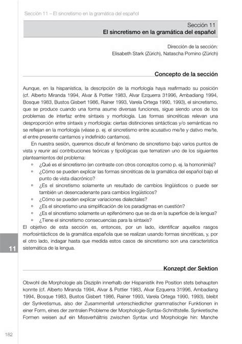 PDF Sección 11 El sincretismo en la gramática del español PDF