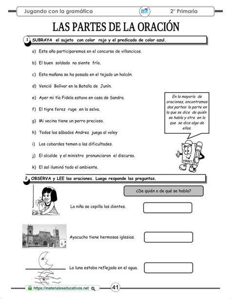 Cuaderno Ejercicios de Gramática Español 2 Primaria Materiales