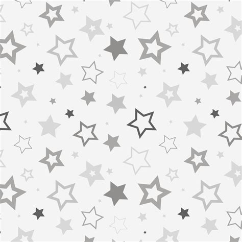 Patr N De Estrellas Plateadas De Dise O Plano Vector Gratis