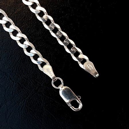 Cadena De Plata GRUM 50 Cm Ancho 4 Mm