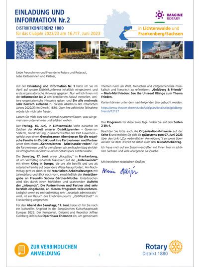 Rotary Magazin Artikel Distriktkonferenz Mitte Juni Trifft Sich Der