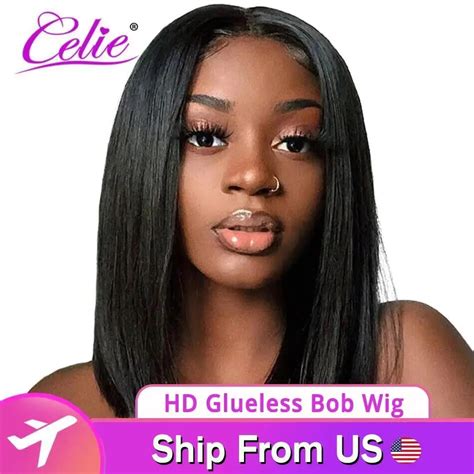 Celie Hair Bob Wig Glueless Lace Front Human Hair Wigs X Closure Wig
