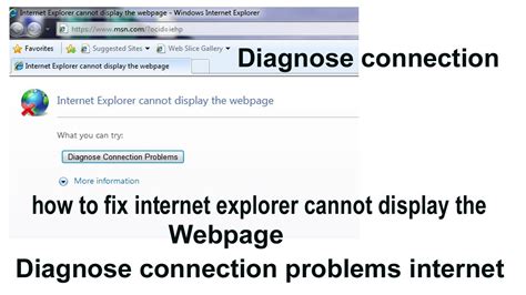 Internet Explorer Cannot Display The Webpage On Windows Fix Diagnose